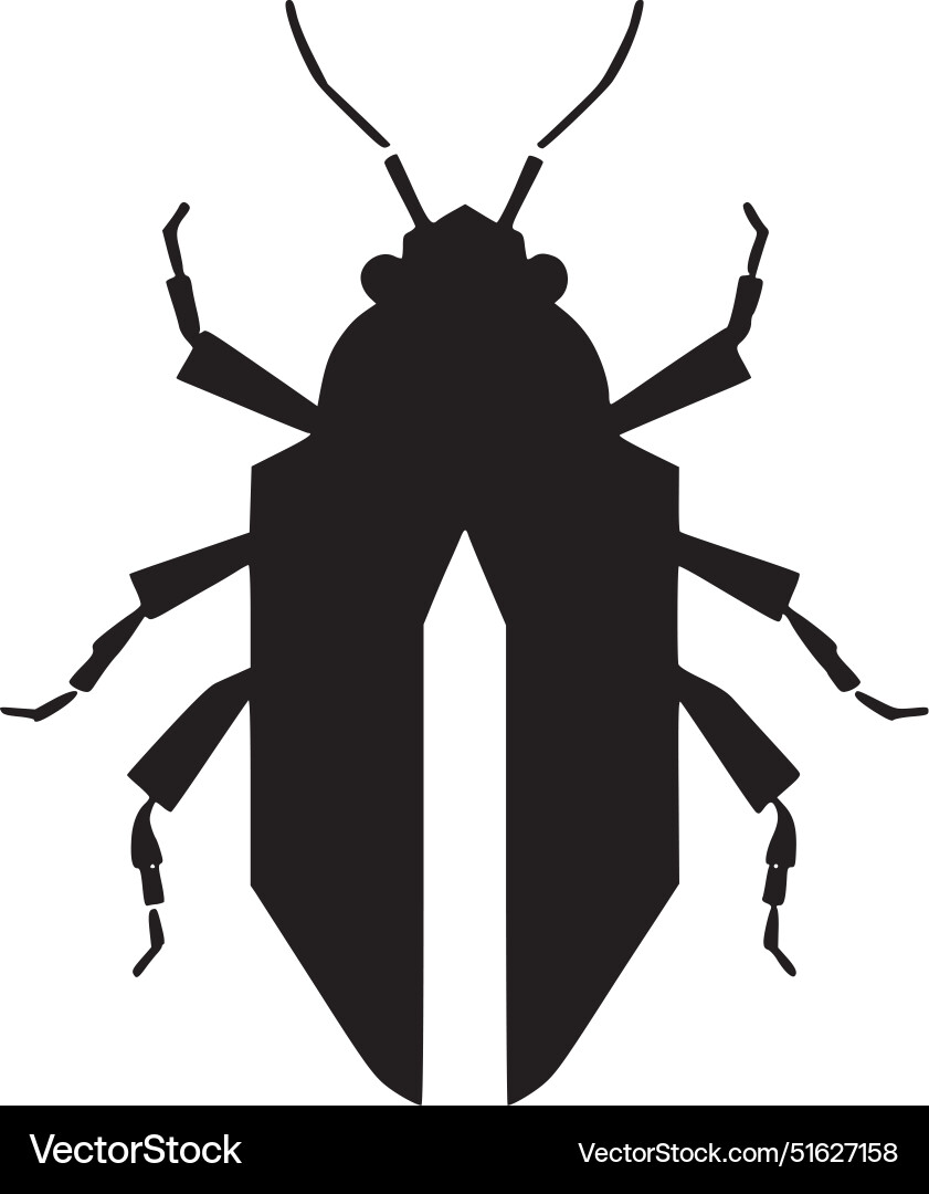 Cockroach - black and white isolated icon Vector Image