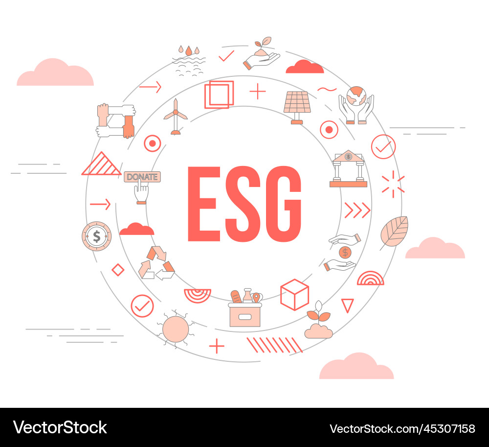 Esg environmental social governance concept Vector Image