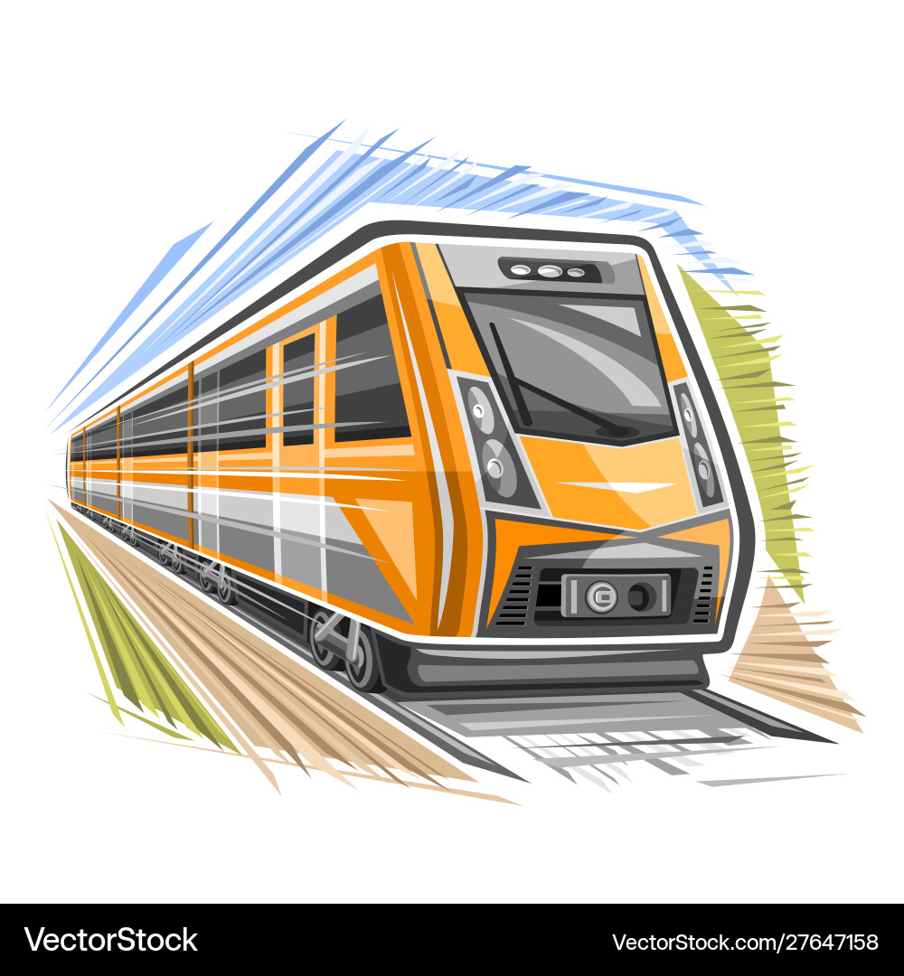 High-Speed Train Logo Royalty Free Vector Image