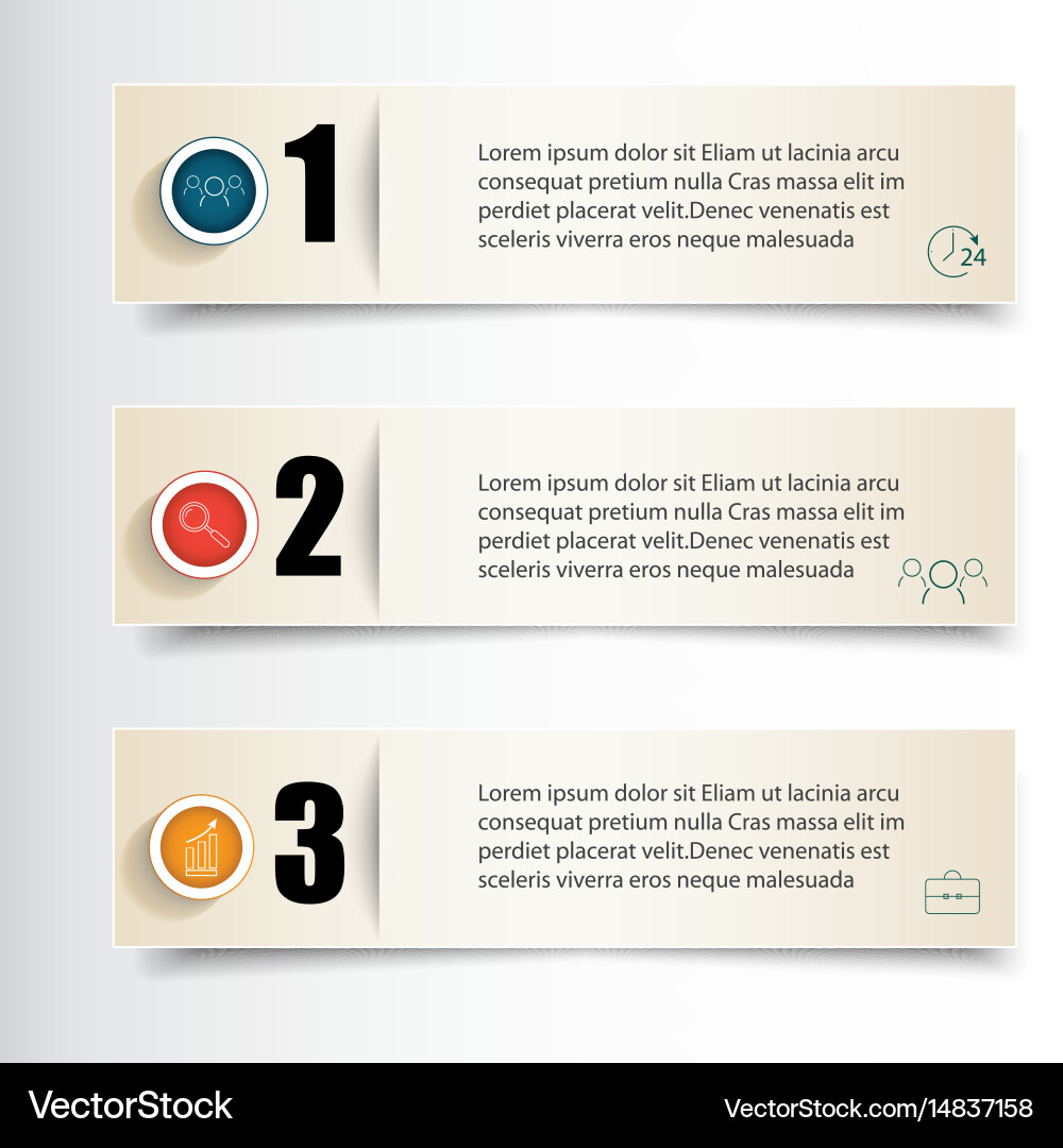 Infographics set of three Royalty Free Vector Image