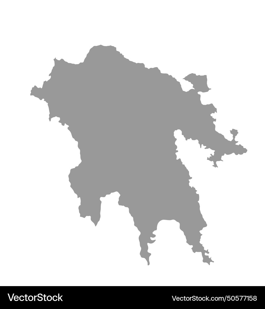 Peloponnese map silhouette isolated Royalty Free Vector