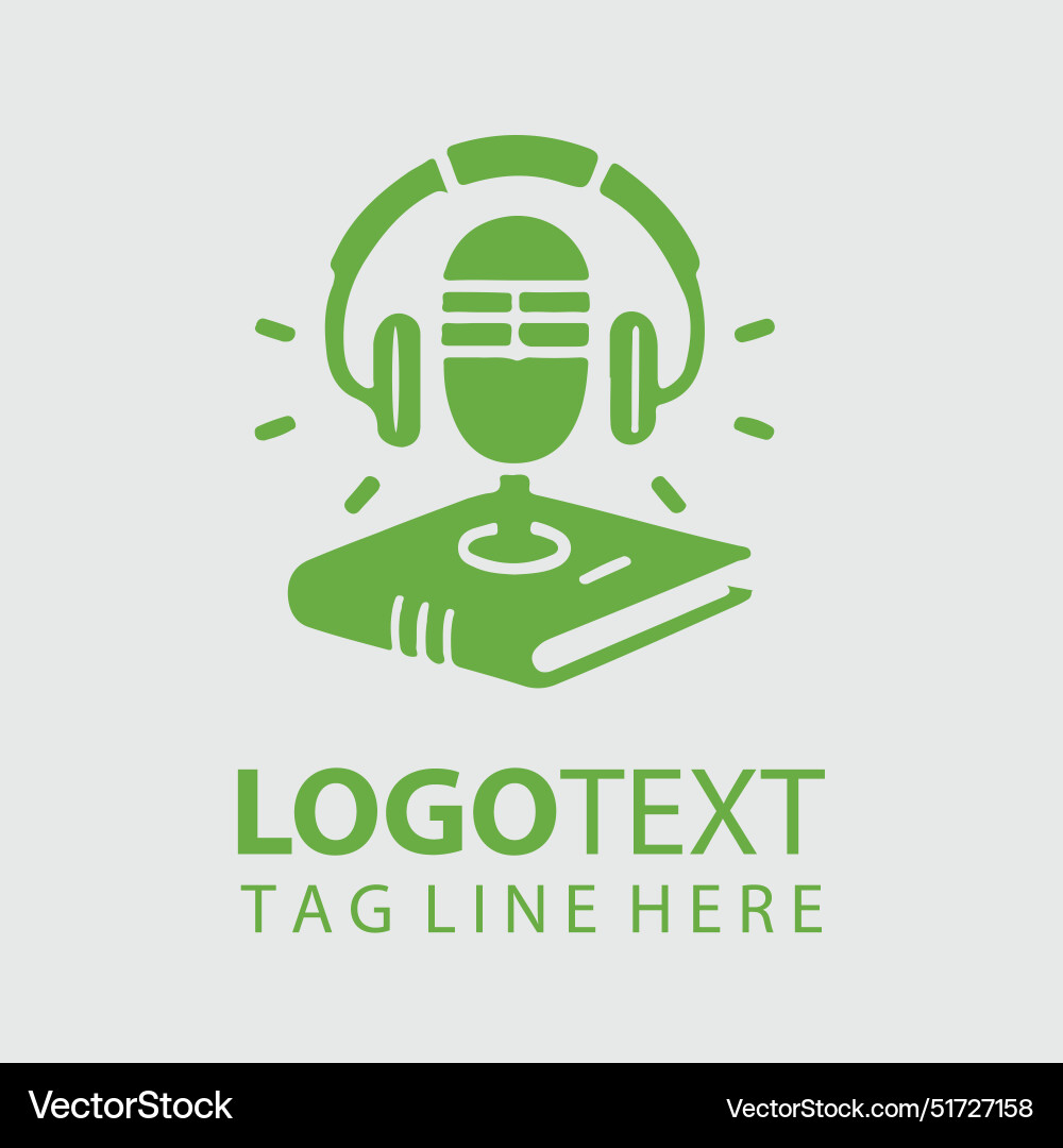 Pod cast music logo Royalty Free Vector Image - VectorStock