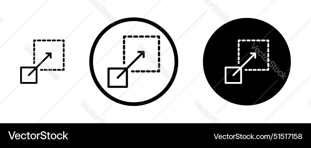 Resize icon Royalty Free Vector Image - VectorStock