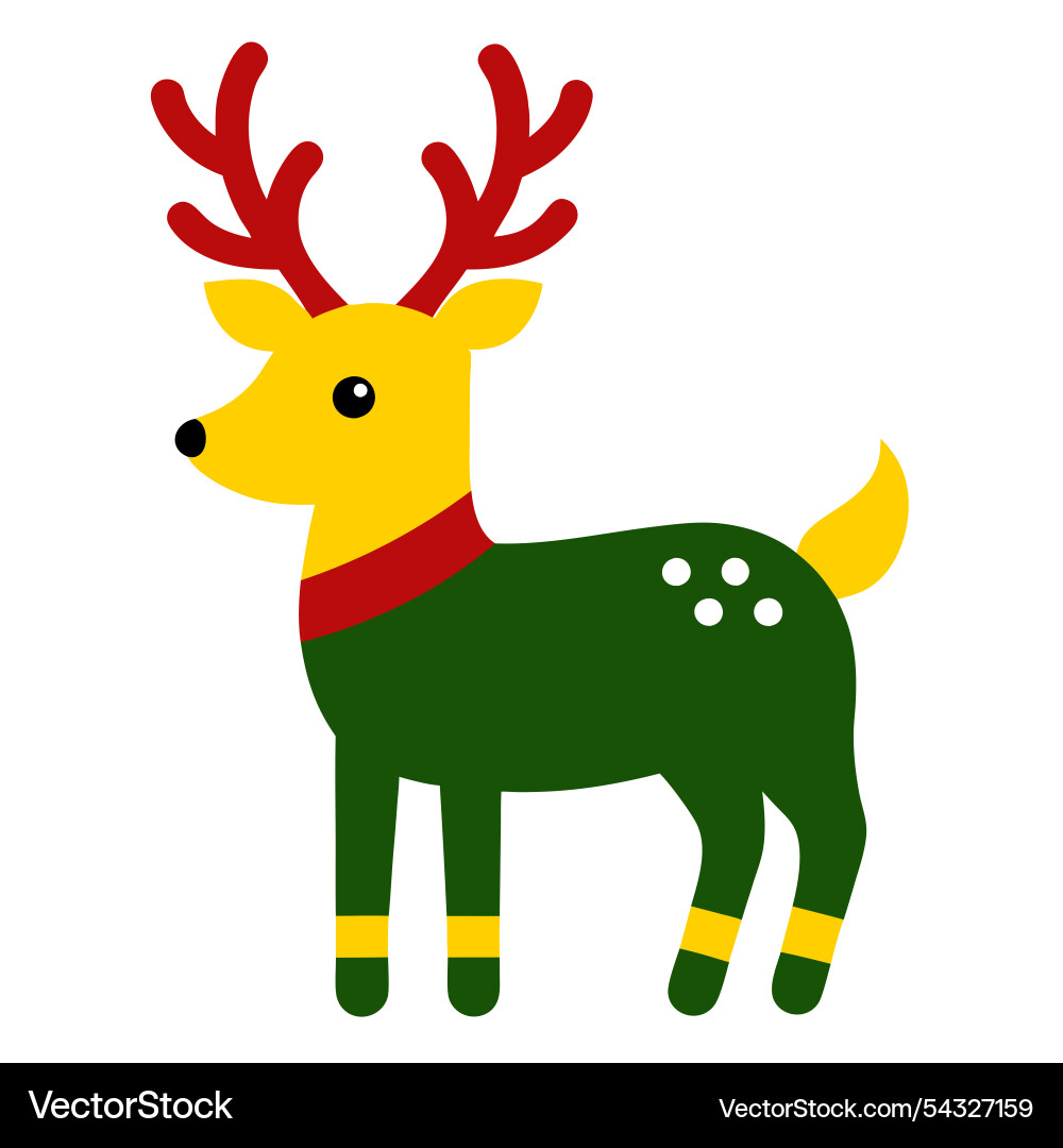 Christmas reindeer Royalty Free Vector Image - VectorStock