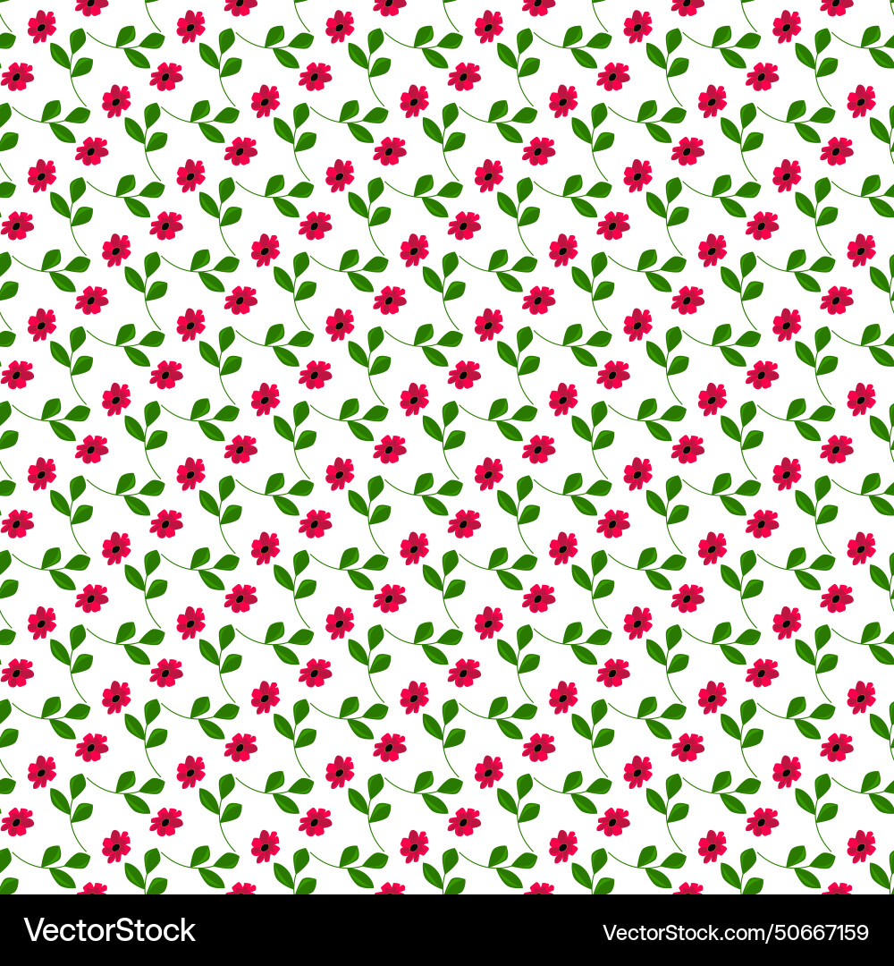 Free flat design small flowers pattern Royalty Free Vector