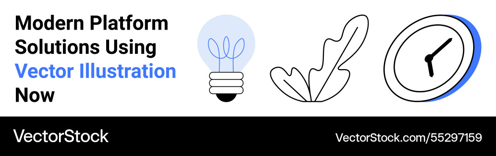 Modern solutions represented with lightbulb leaf Vector Image