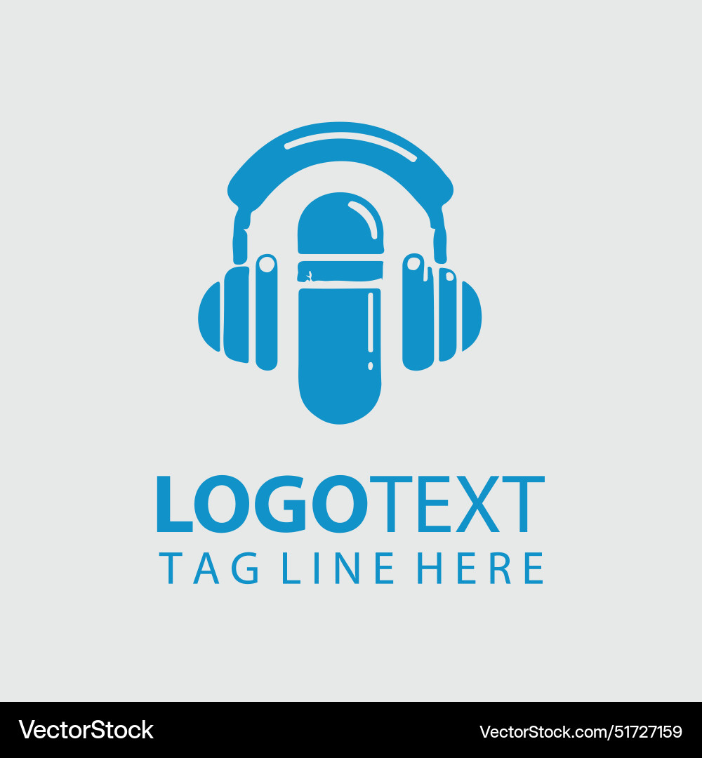 Pod cast music logo Royalty Free Vector Image - VectorStock