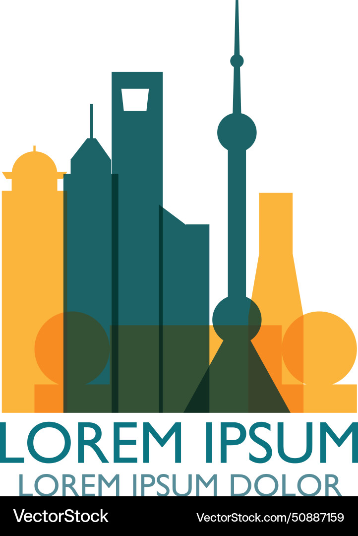 Shanghai logo Royalty Free Vector Image - VectorStock