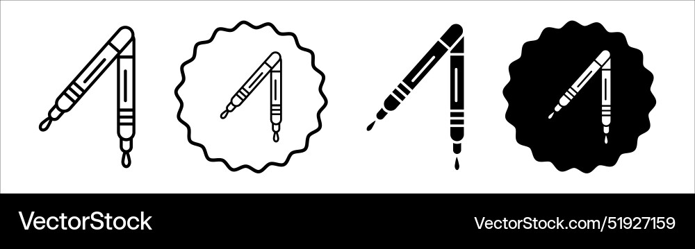 Shoulder strap icon symbol set collection Vector Image