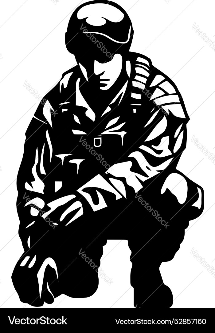 Courageous call military logo icon sentinel Vector Image