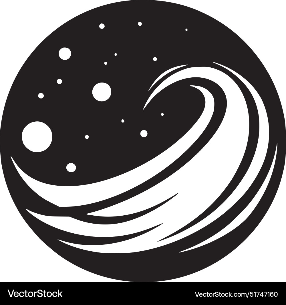 Galaxy - minimalist and simple silhouette Vector Image