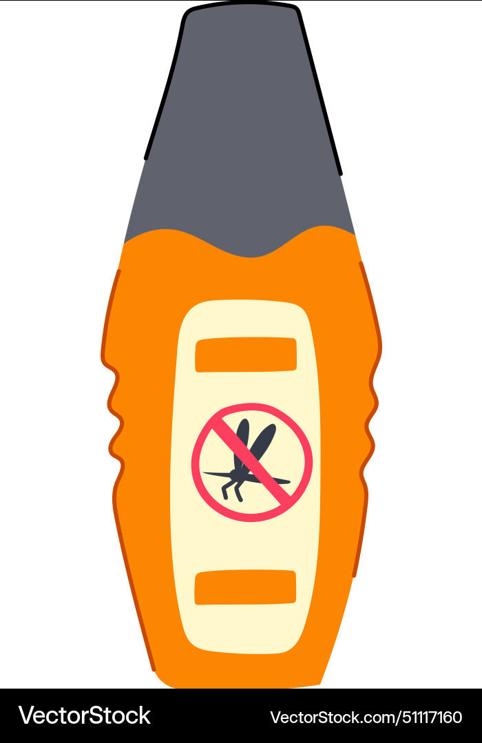 Gnat insect repellent cartoon Royalty Free Vector Image