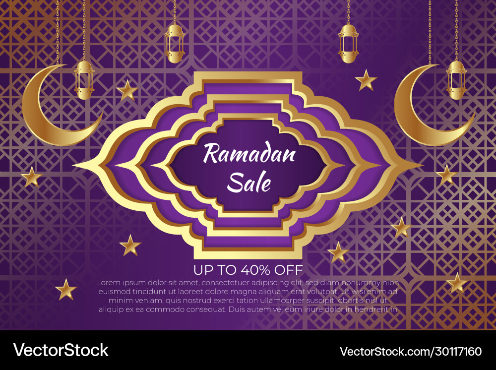 Ramadan sale banner Royalty Free Vector Image - VectorStock