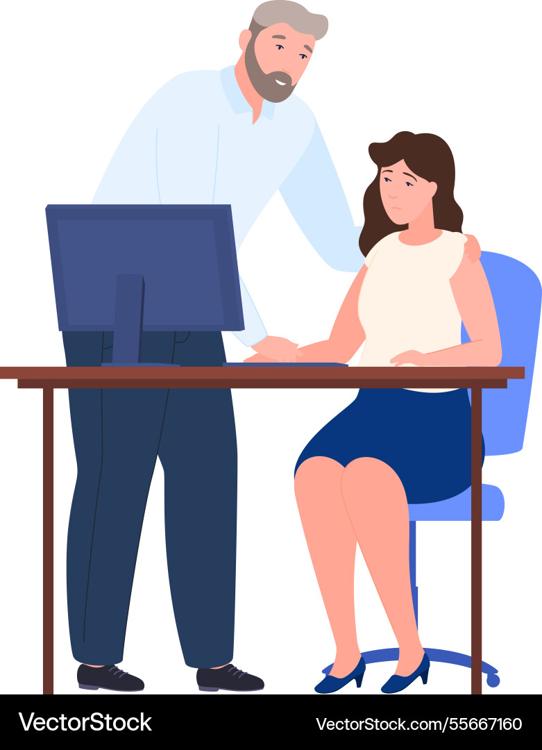 Showing inappropriate behavior Royalty Free Vector Image