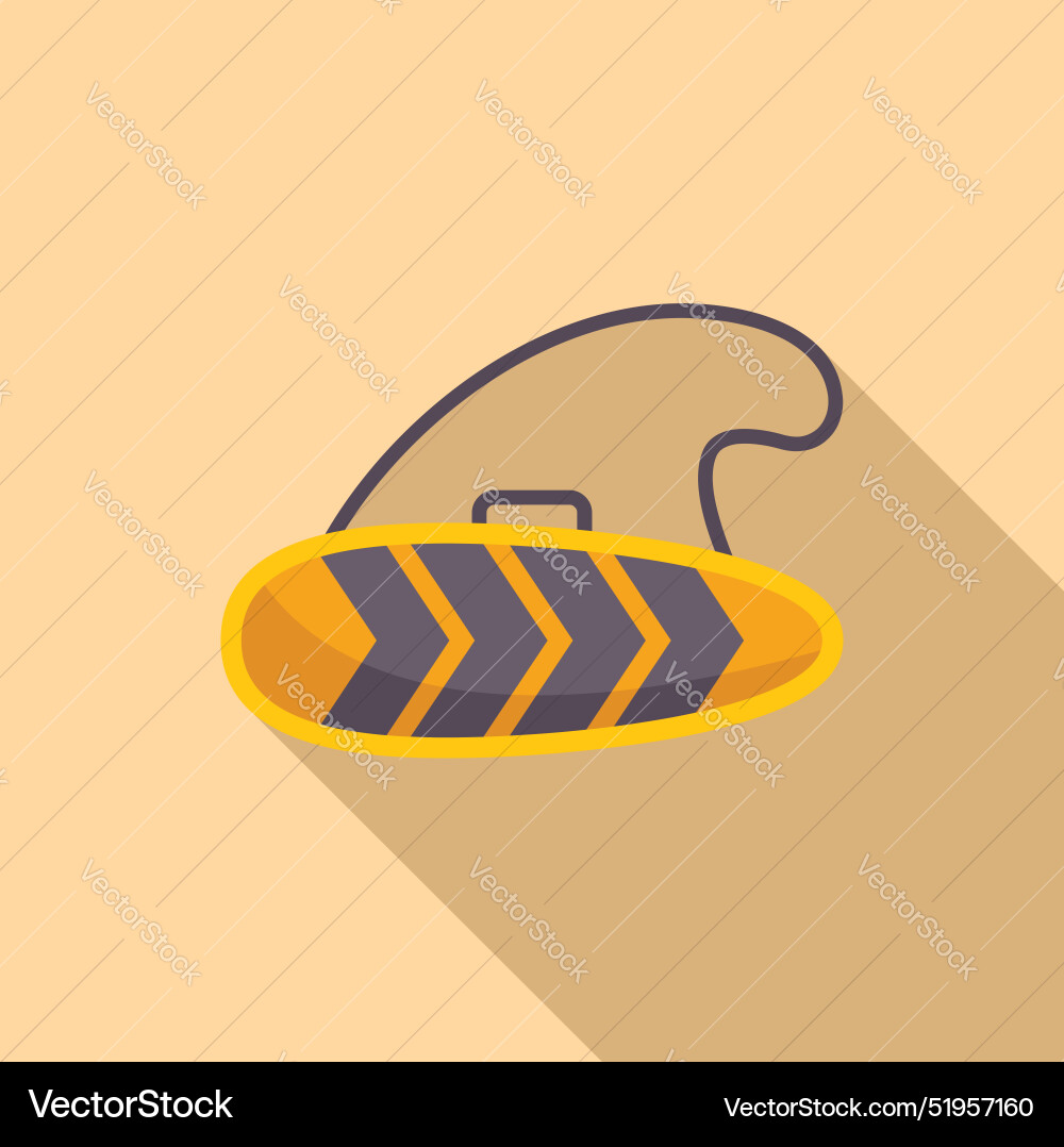 Surfboard with fin for riding ocean waves Vector Image