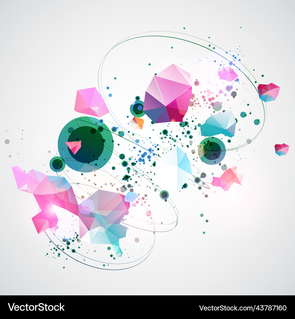 Template for science and technology presentation Vector Image