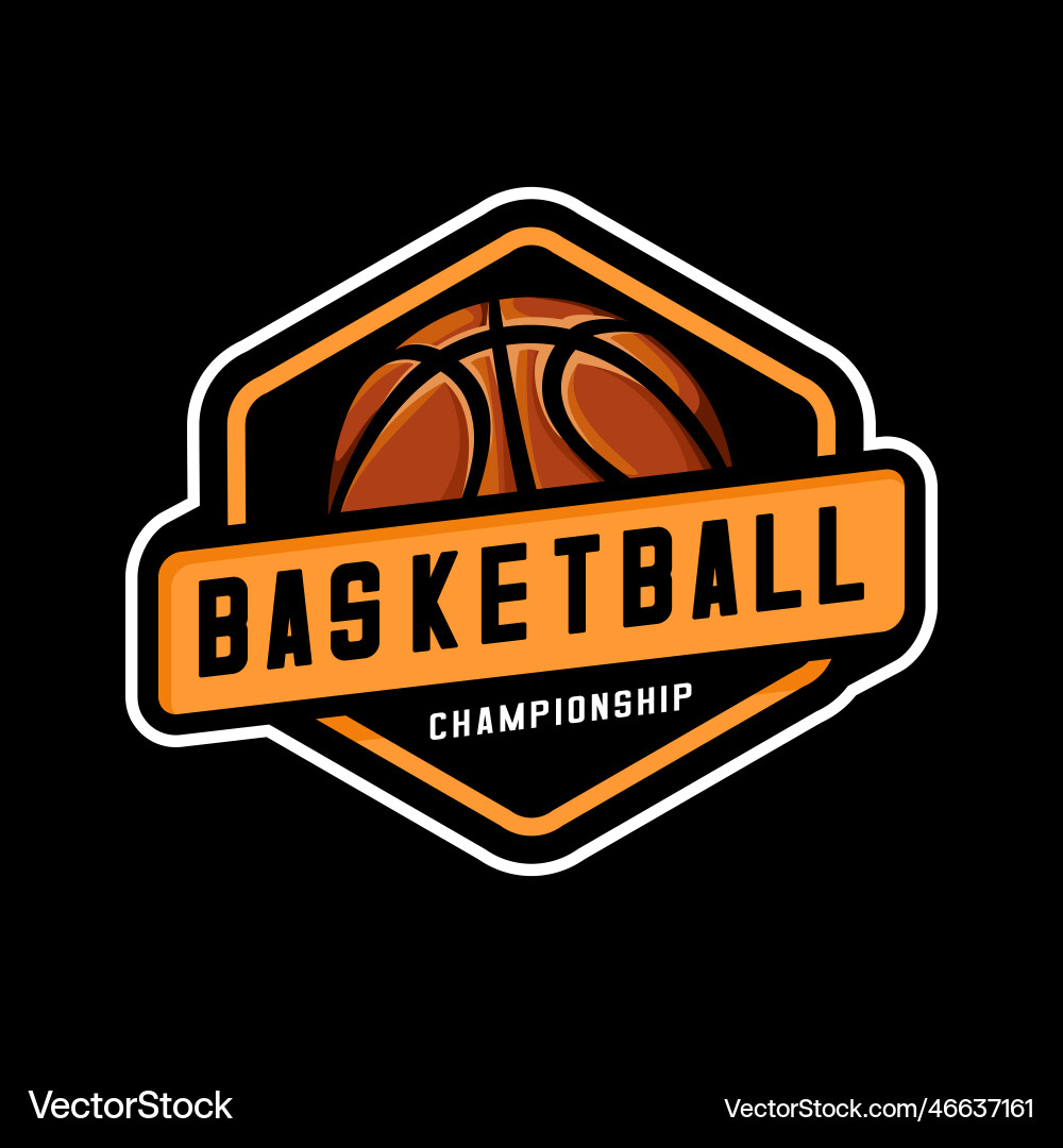 Basketball Logo Elements Royalty Free Vector Image