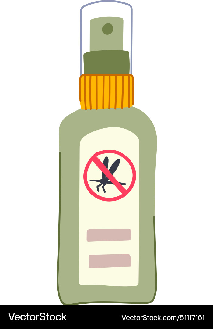 Chigger insect repellent cartoon Royalty Free Vector Image