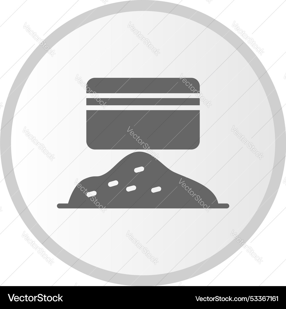Cocaine glyph circle grey icon Royalty Free Vector Image
