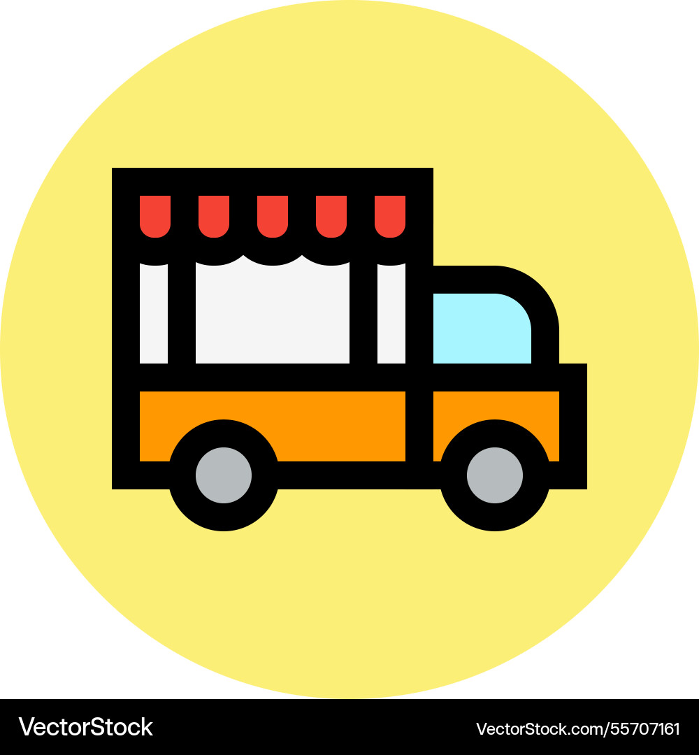 Food truck icon design Royalty Free Vector Image