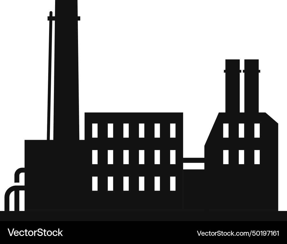 Industrial building refinery plant manufacturing Vector Image