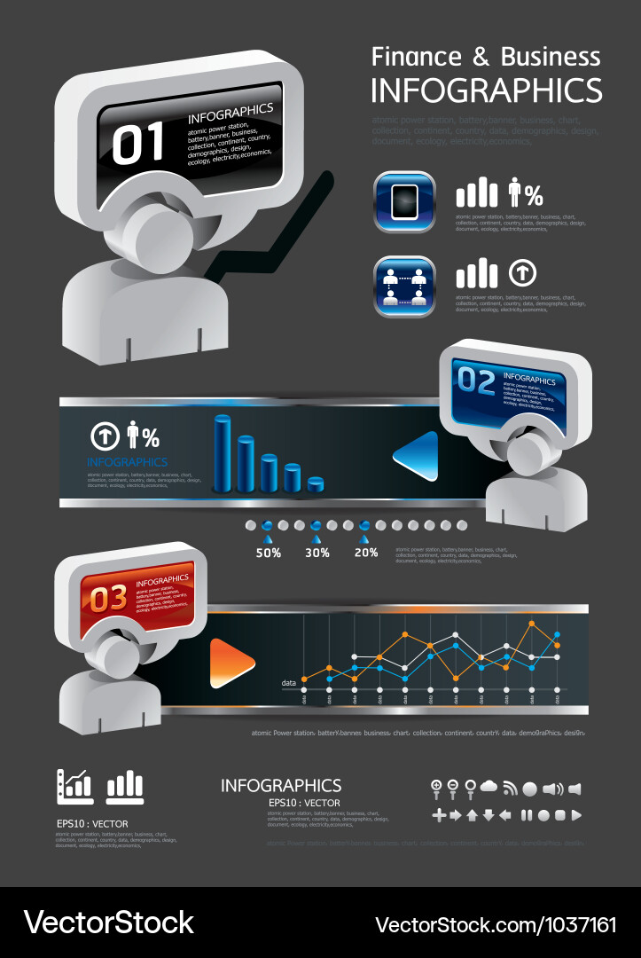Info graphic finance and business Royalty Free Vector Image