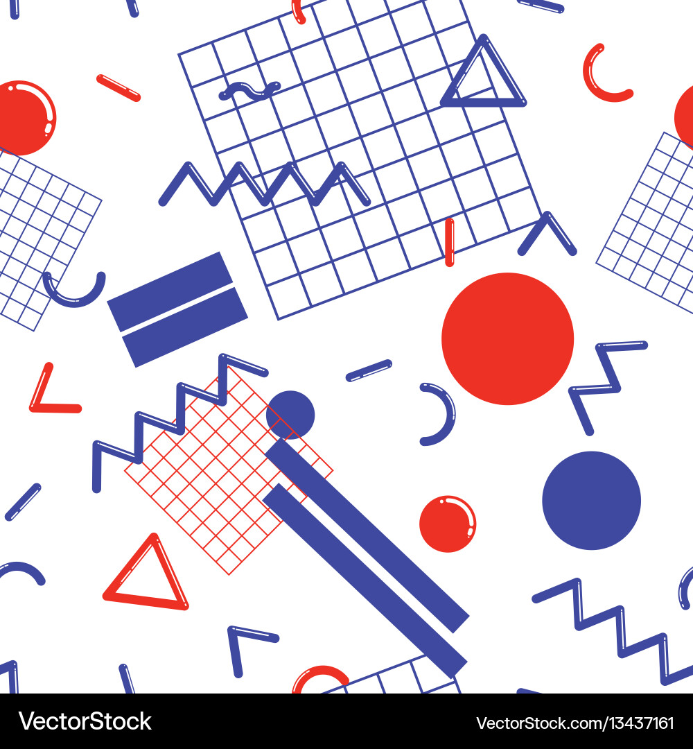 Memphis Style Seamless Pattern Royalty Free Vector Image