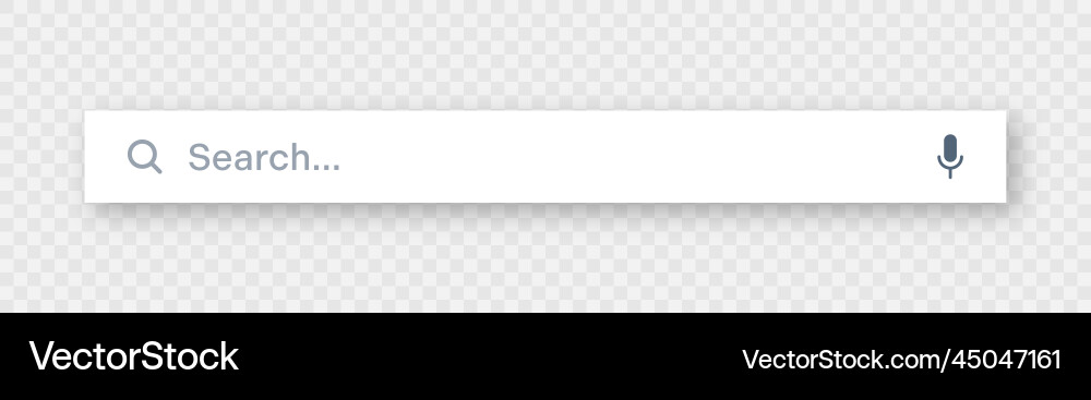 Search bar template internet browser engine Vector Image