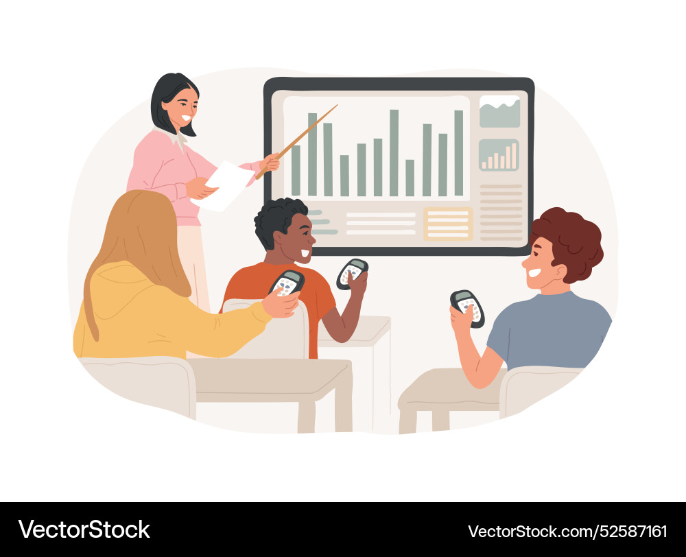 Student response system isolated cartoon Vector Image
