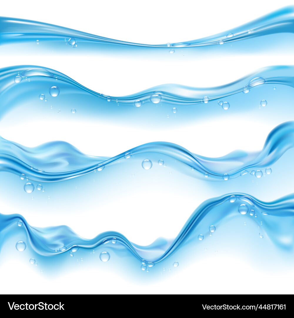 Water splashes set Royalty Free Vector Image - VectorStock