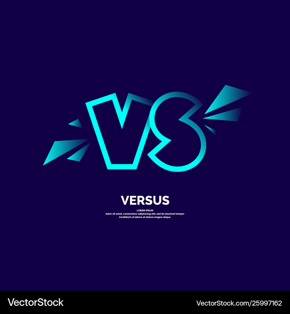 Bright poster symbols confrontation vs Royalty Free Vector
