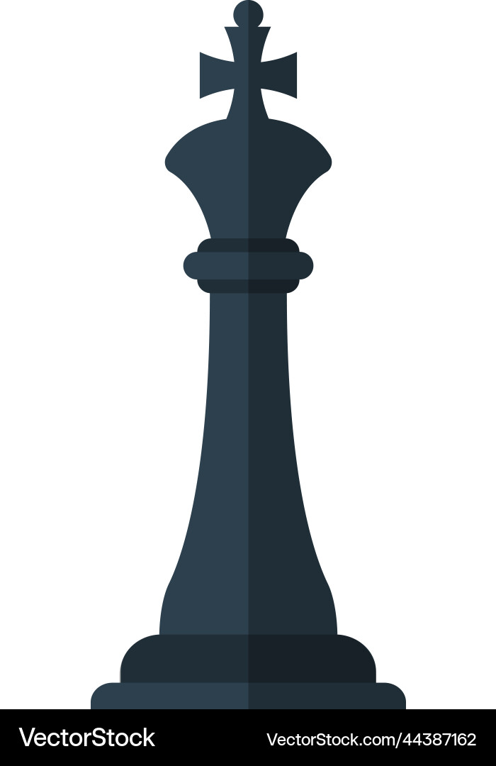 King chess figure black icon leader symbol Vector Image
