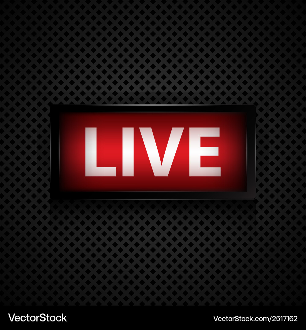 Live message studio sign Royalty Free Vector Image