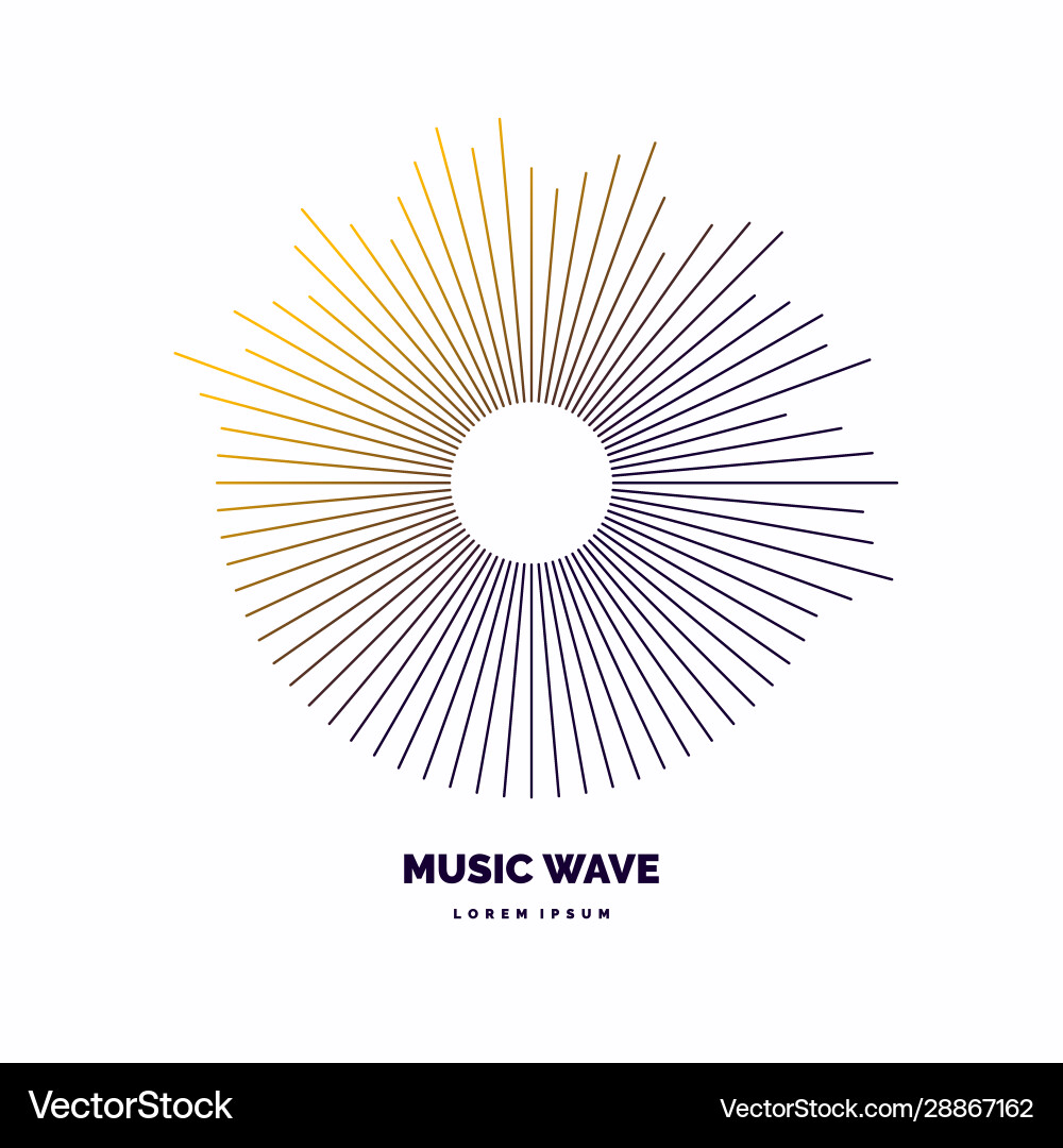 Modern poster sound wave Royalty Free Vector Image