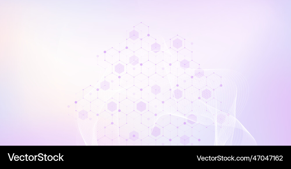 Molecular abstract structure and genetic Vector Image