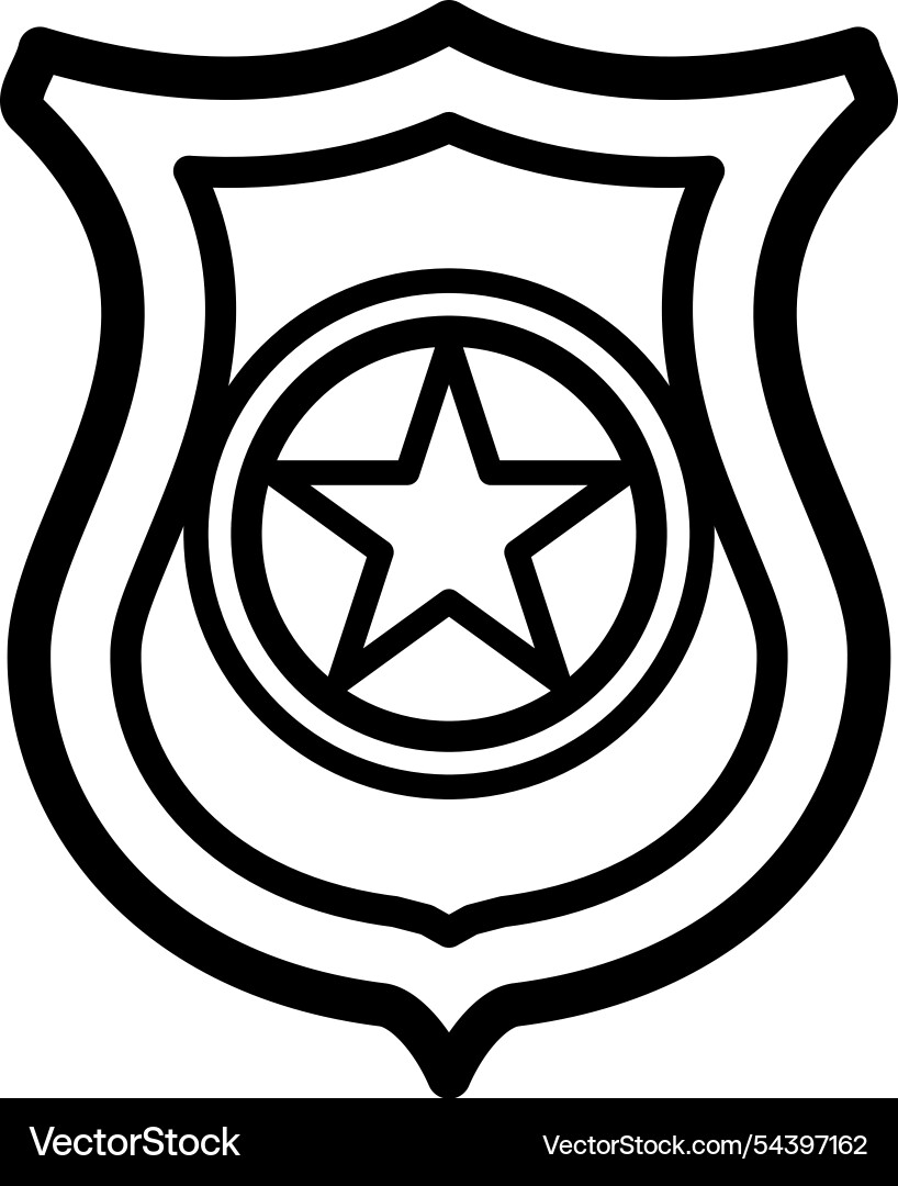 Police badge - icon Royalty Free Vector Image - VectorStock