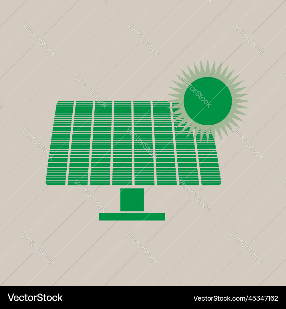 Solar panel icon symbol sun energy Royalty Free Vector Image