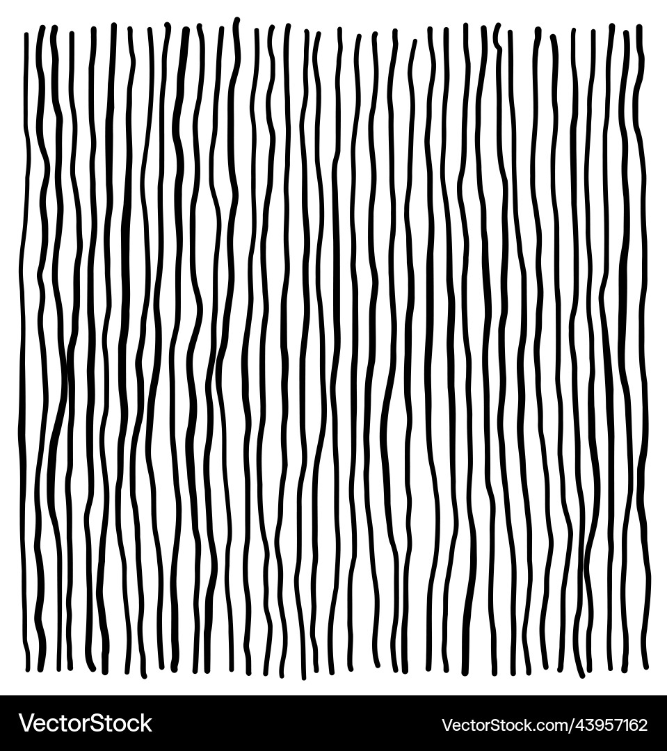 Thin long uneven continuous vertical lines Vector Image