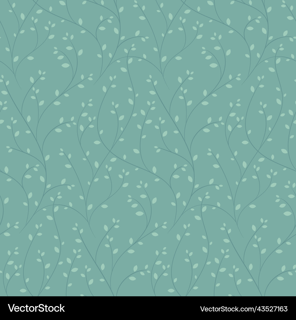 Elegant Green Branch Pattern Royalty Free Vector Image