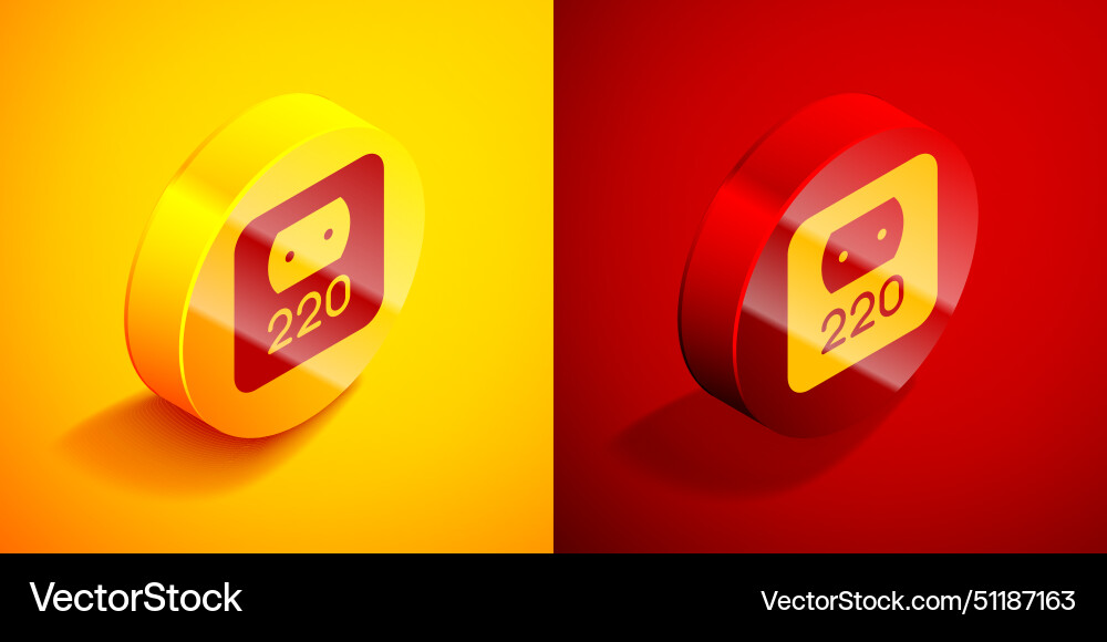 Isometric electrical outlet icon isolated Vector Image