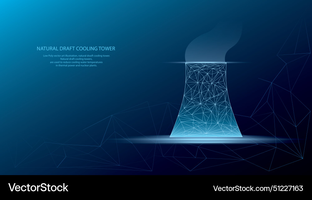 Natural draft cooling tower Royalty Free Vector Image