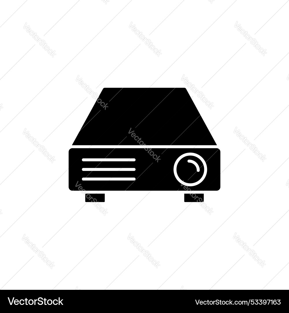 Projector line icon isolated on white background Vector Image