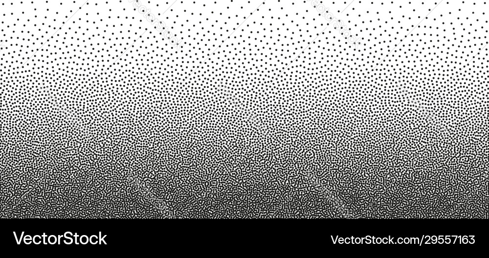 Stipple gradient background black ink dots Vector Image