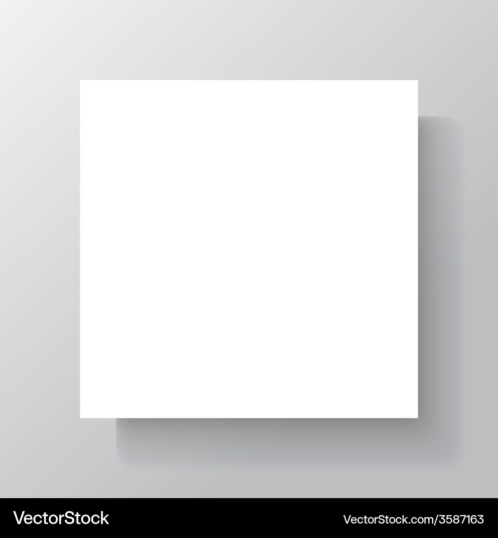 White frame for paintings or photographs Vector Image