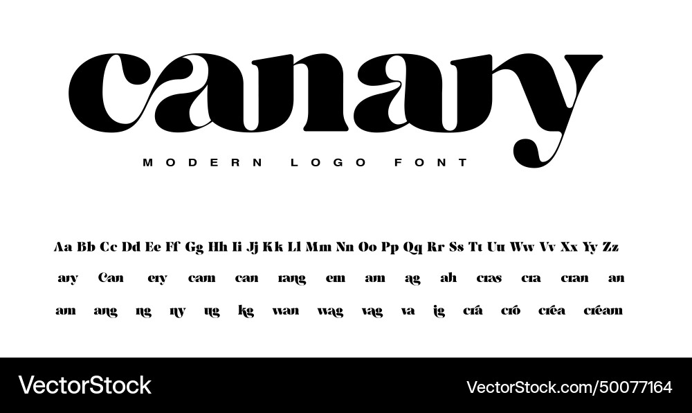 Bold serif font in modern style Royalty Free Vector Image