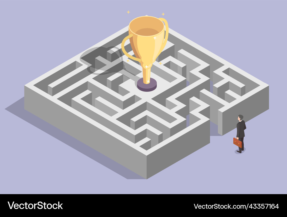 Complex Maze - Strategic Choice Royalty Free Vector Image
