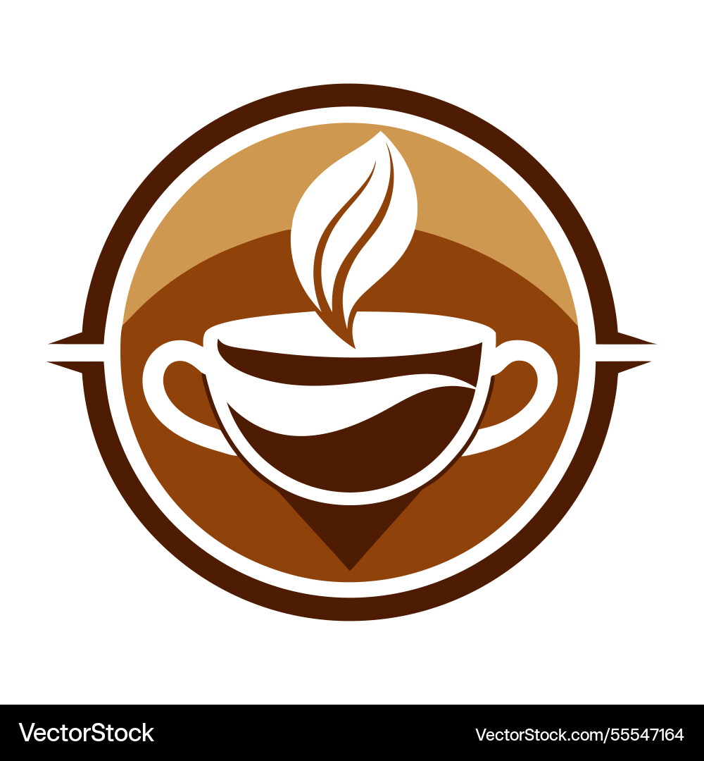 Creative coffee logo art Royalty Free Vector Image