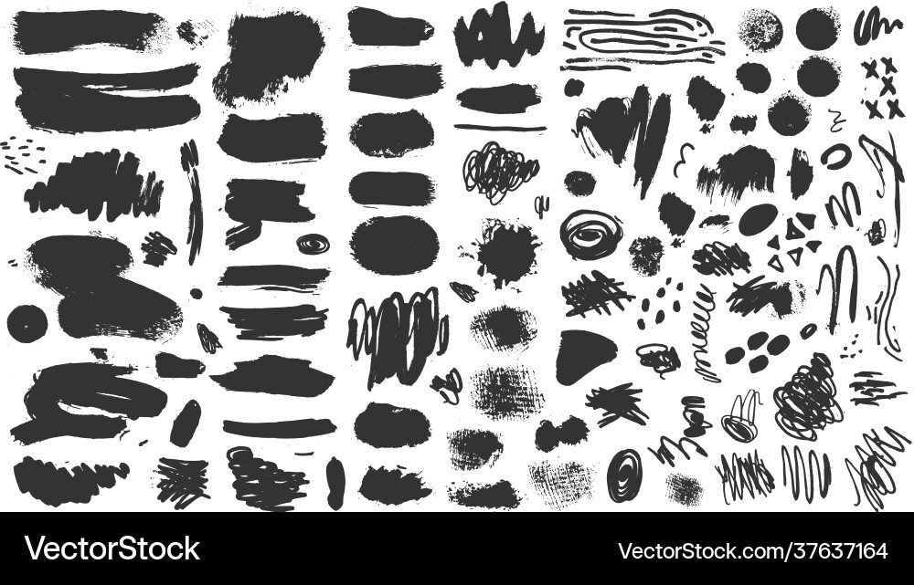 Hand drawn ink design elements sponge Royalty Free Vector
