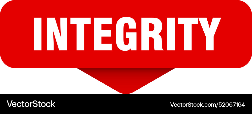 Integrity sticker sign on transparent Royalty Free Vector