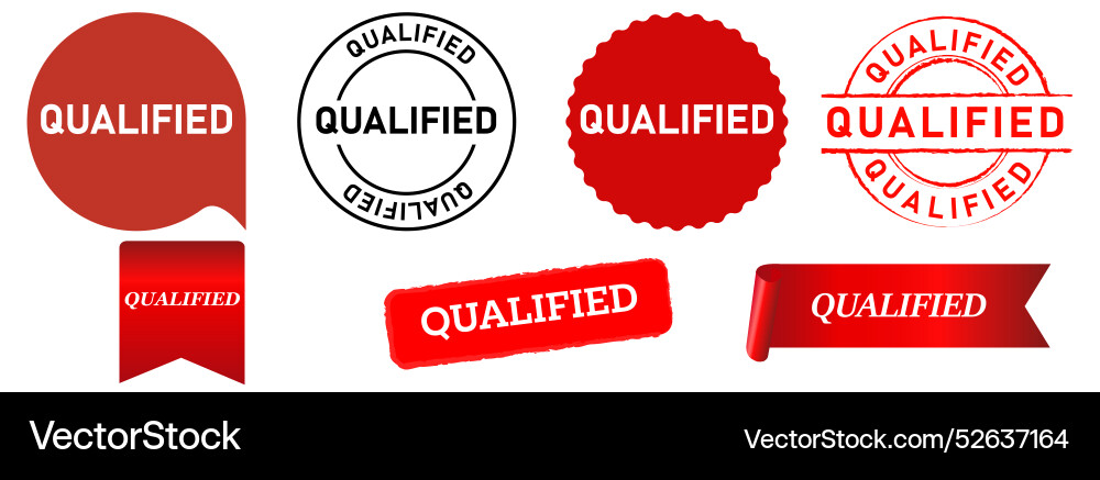 Qualified approved stamp collection design icon Vector Image